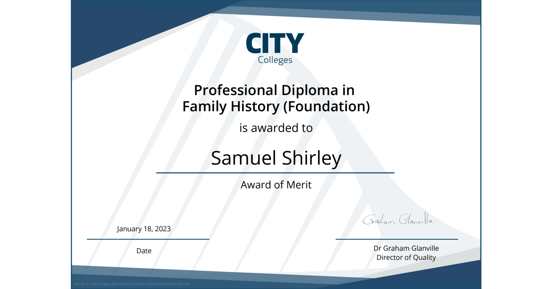 Family History (Foundation) - Diplomasafe
