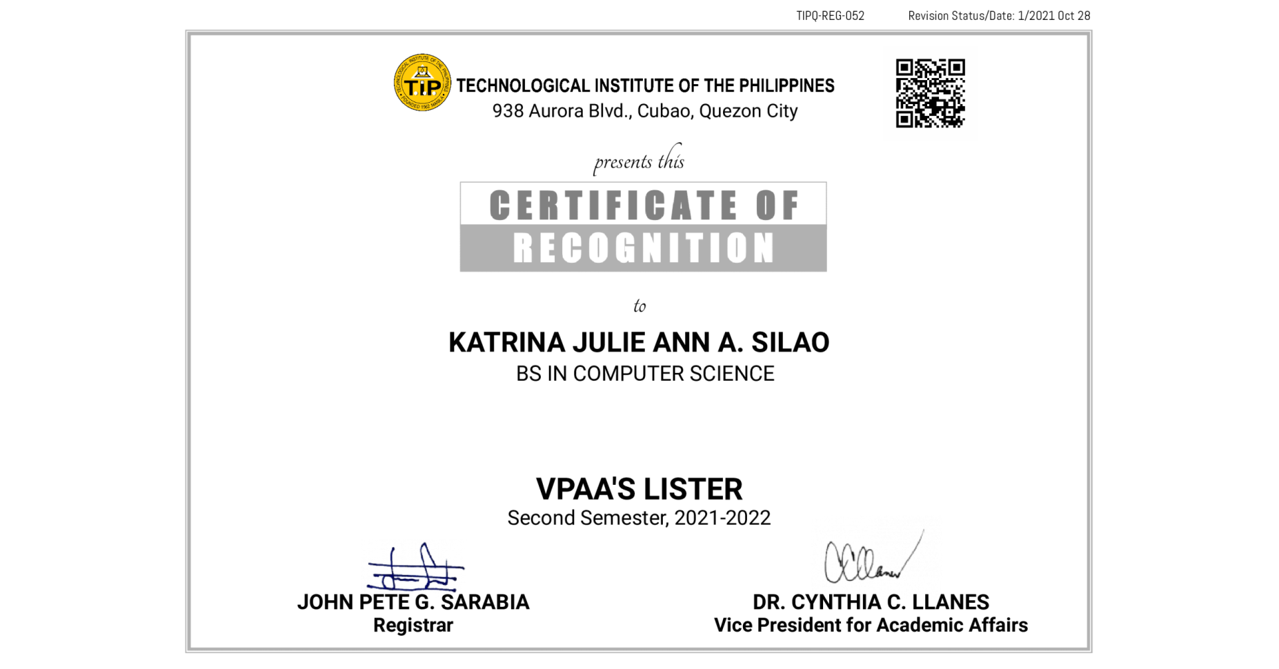 Merit Certificate - Diplomasafe