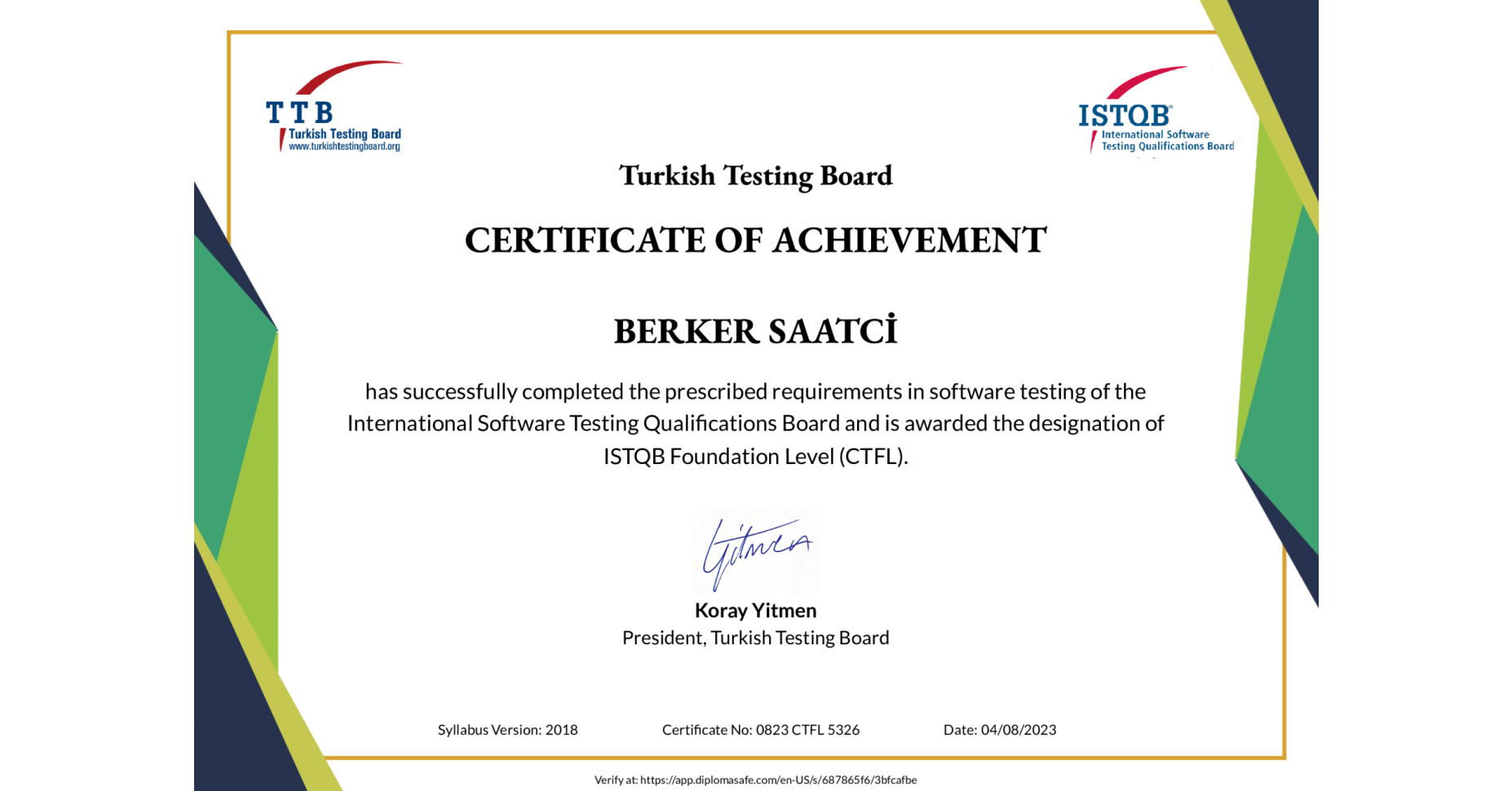 ISTQB Foundation Level (CTFL) - Diplomasafe