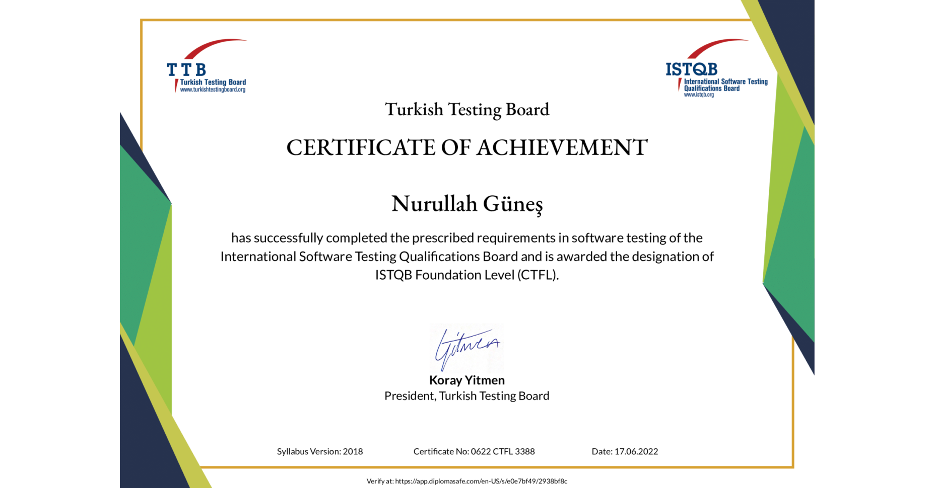 ISTQB Foundation Level (CTFL) - Diplomasafe