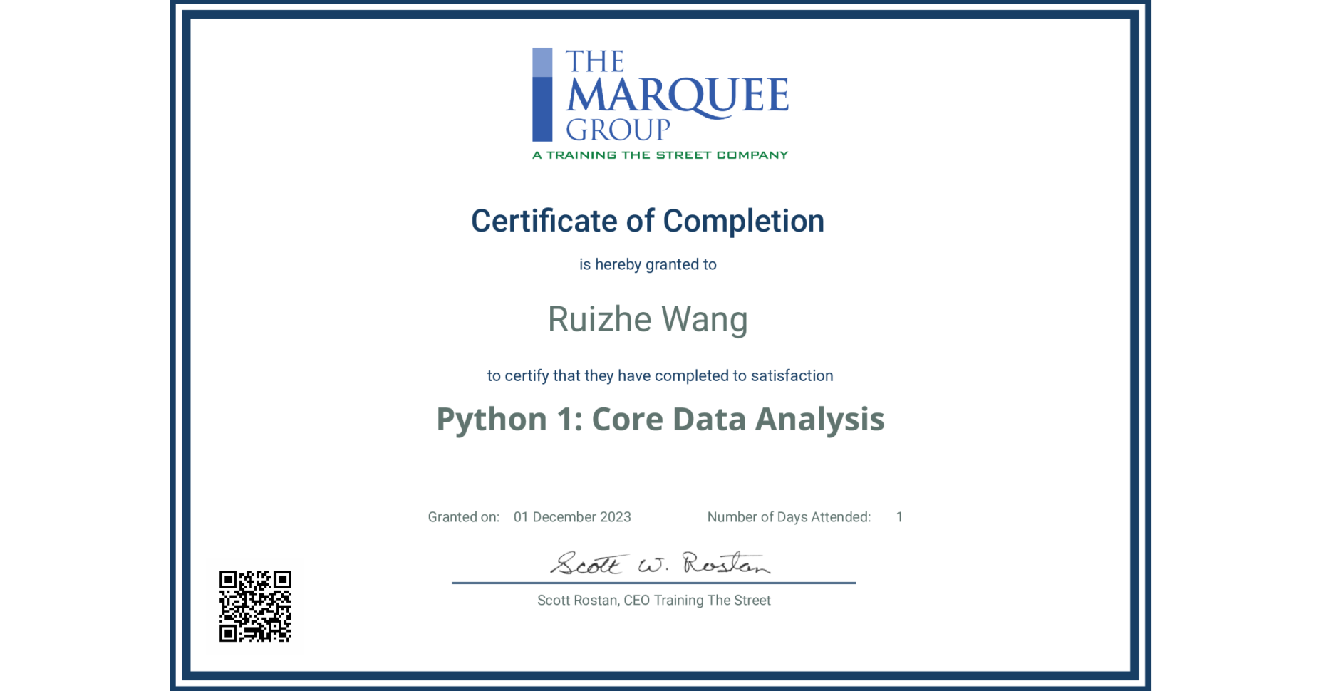 Python 1: Core Data Analysis - Diplomasafe