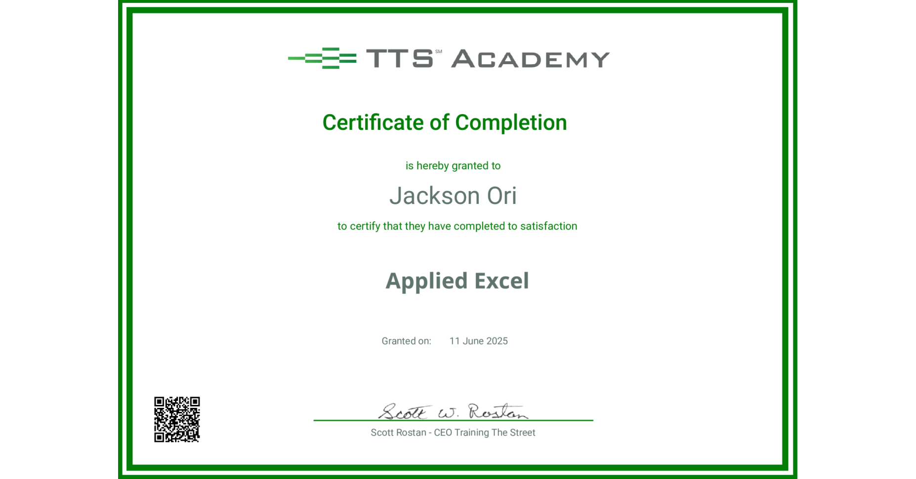 Applied Excel - Diplomasafe