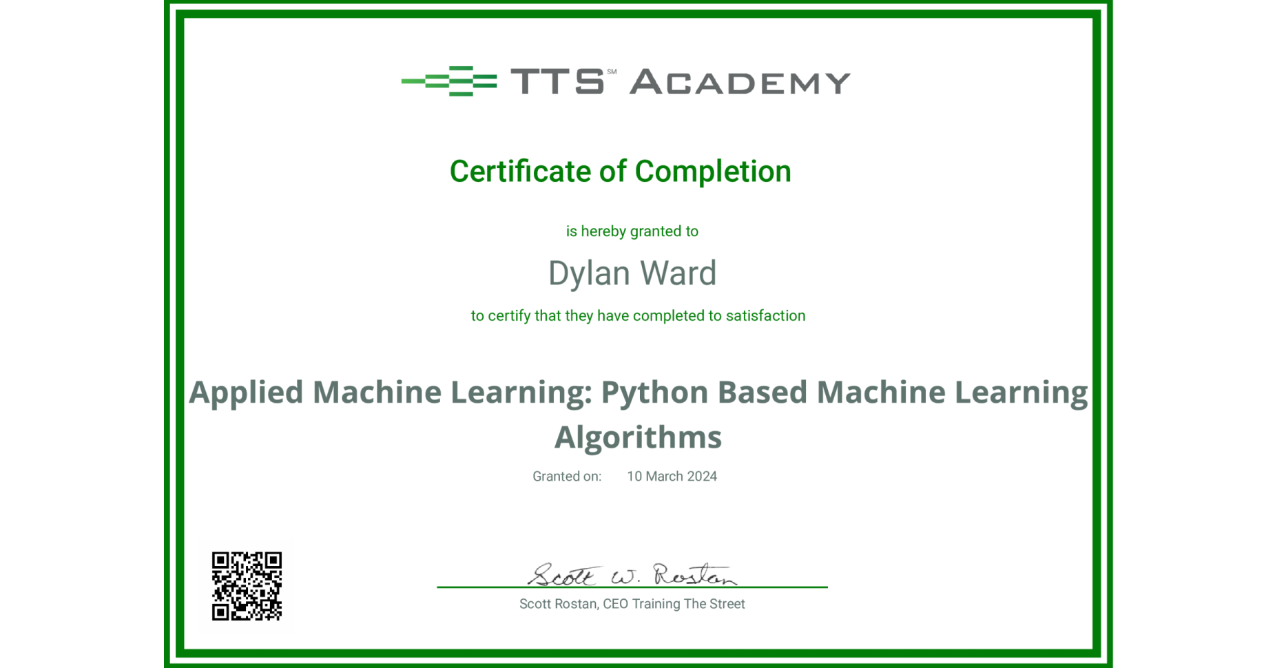 Applied Machine Learning: Python Based Machine Learning Algorithms - Diplomasafe