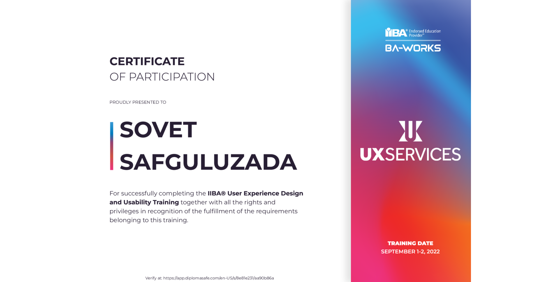 IIBA® User Experience Design and Usability Training - Diplomasafe