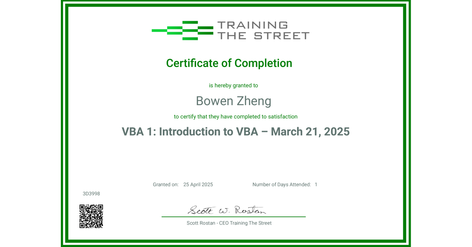 Training The Street - Diplomasafe