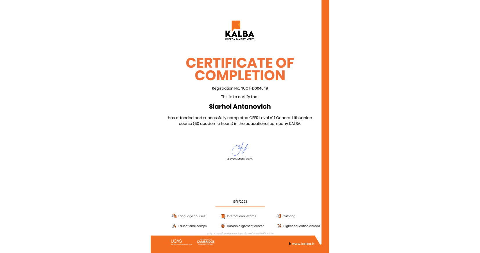 English language - Diplomasafe