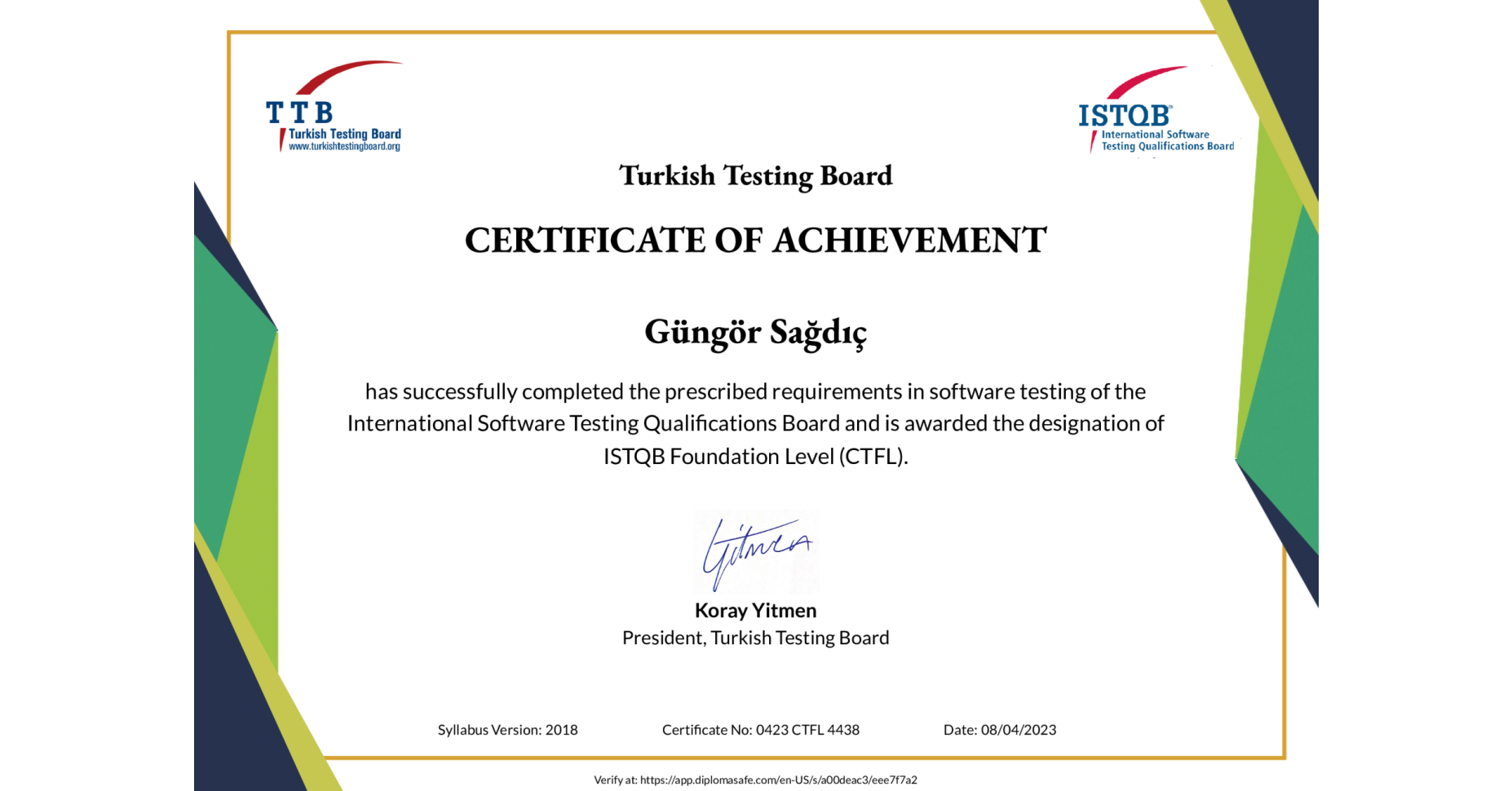 ISTQB Foundation Level (CTFL) - Diplomasafe