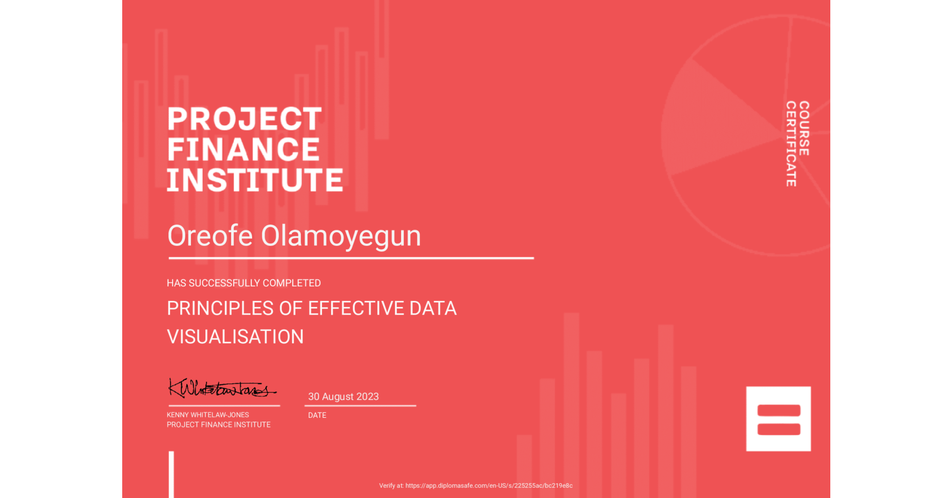 PRINCIPLES OF EFFECTIVE DATA VISUALISATION - Diplomasafe