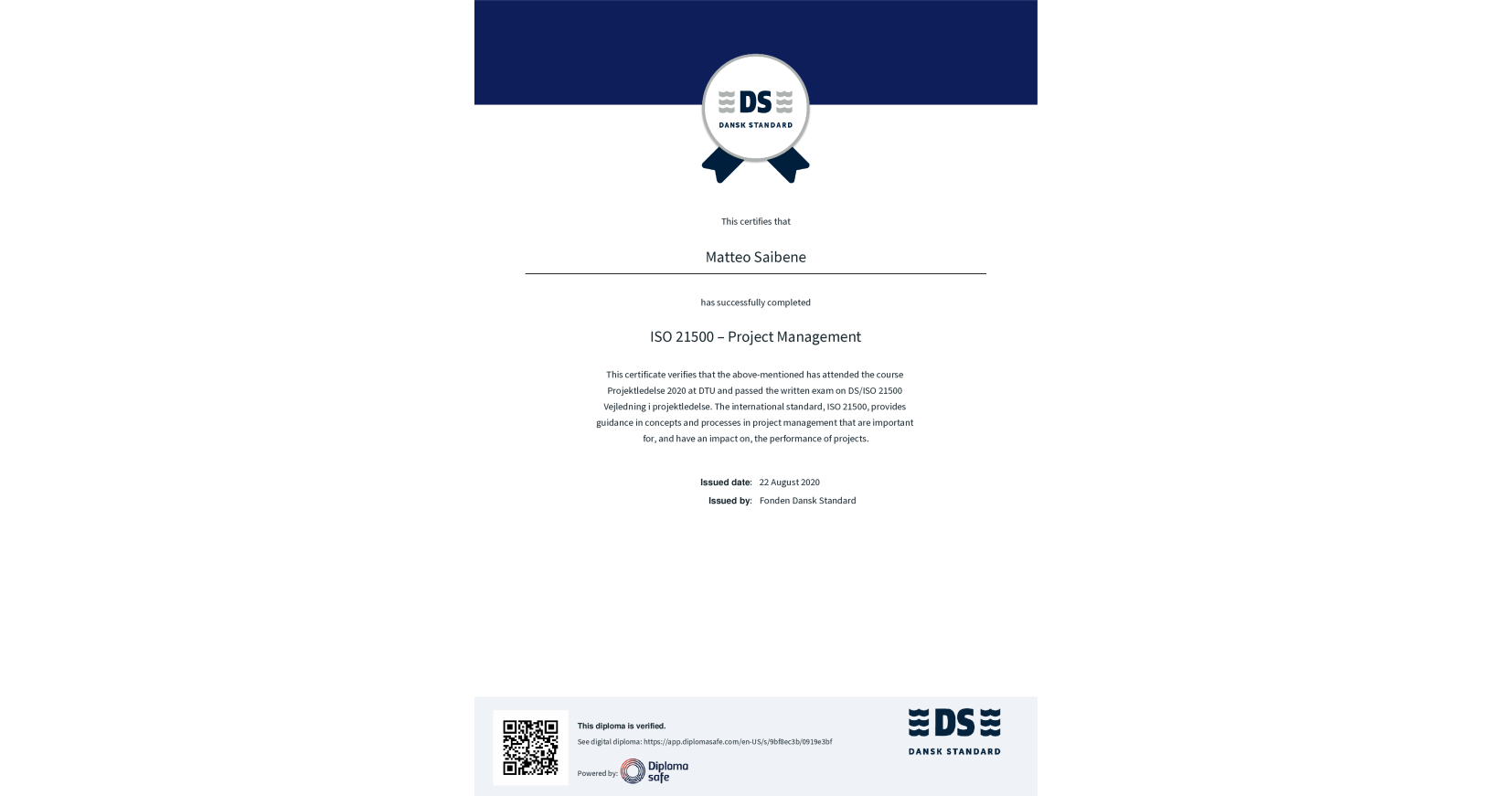 ISO 21500 – Project Management - Diplomasafe