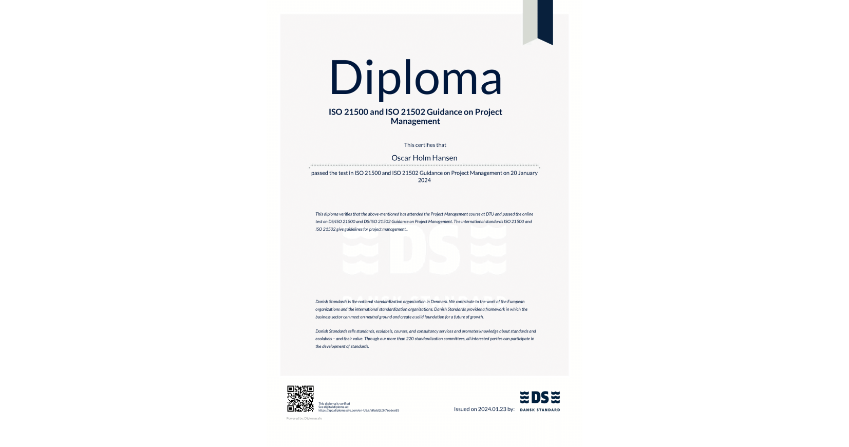ISO 21500 and ISO 21502 Guidance on Project Management - Diplomasafe
