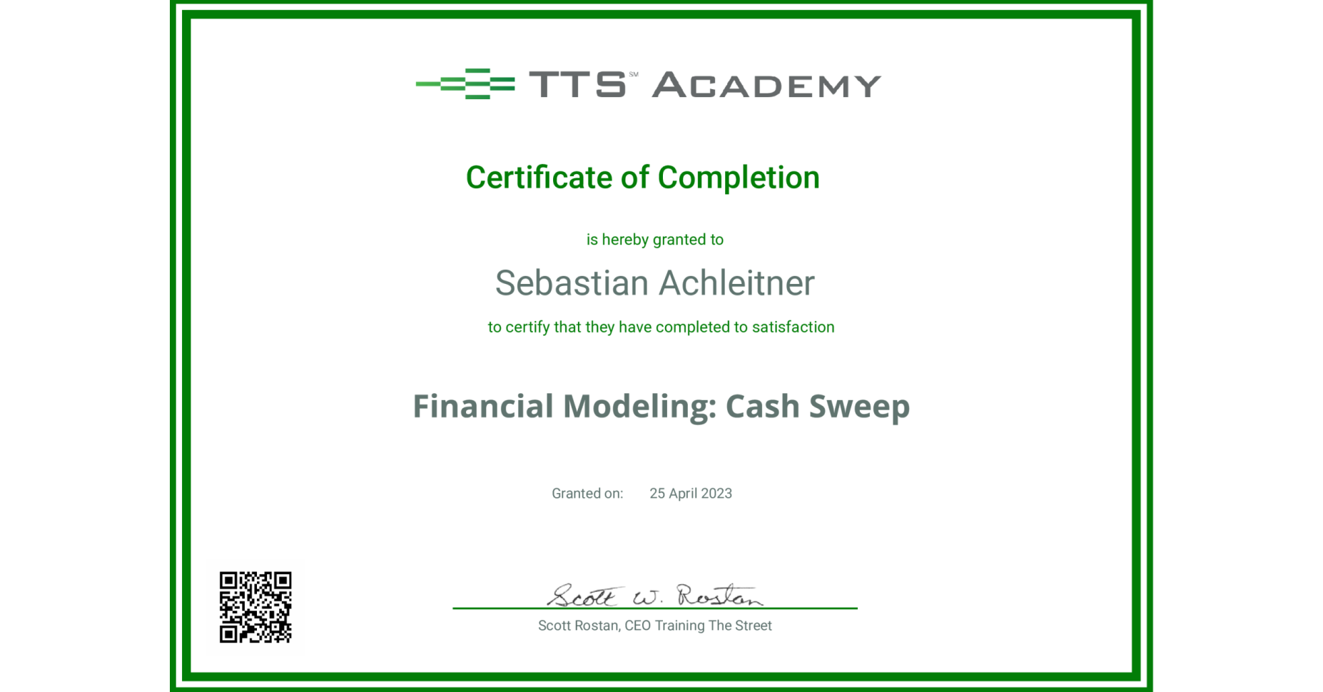 Financial Modeling: Cash Sweep - Diplomasafe