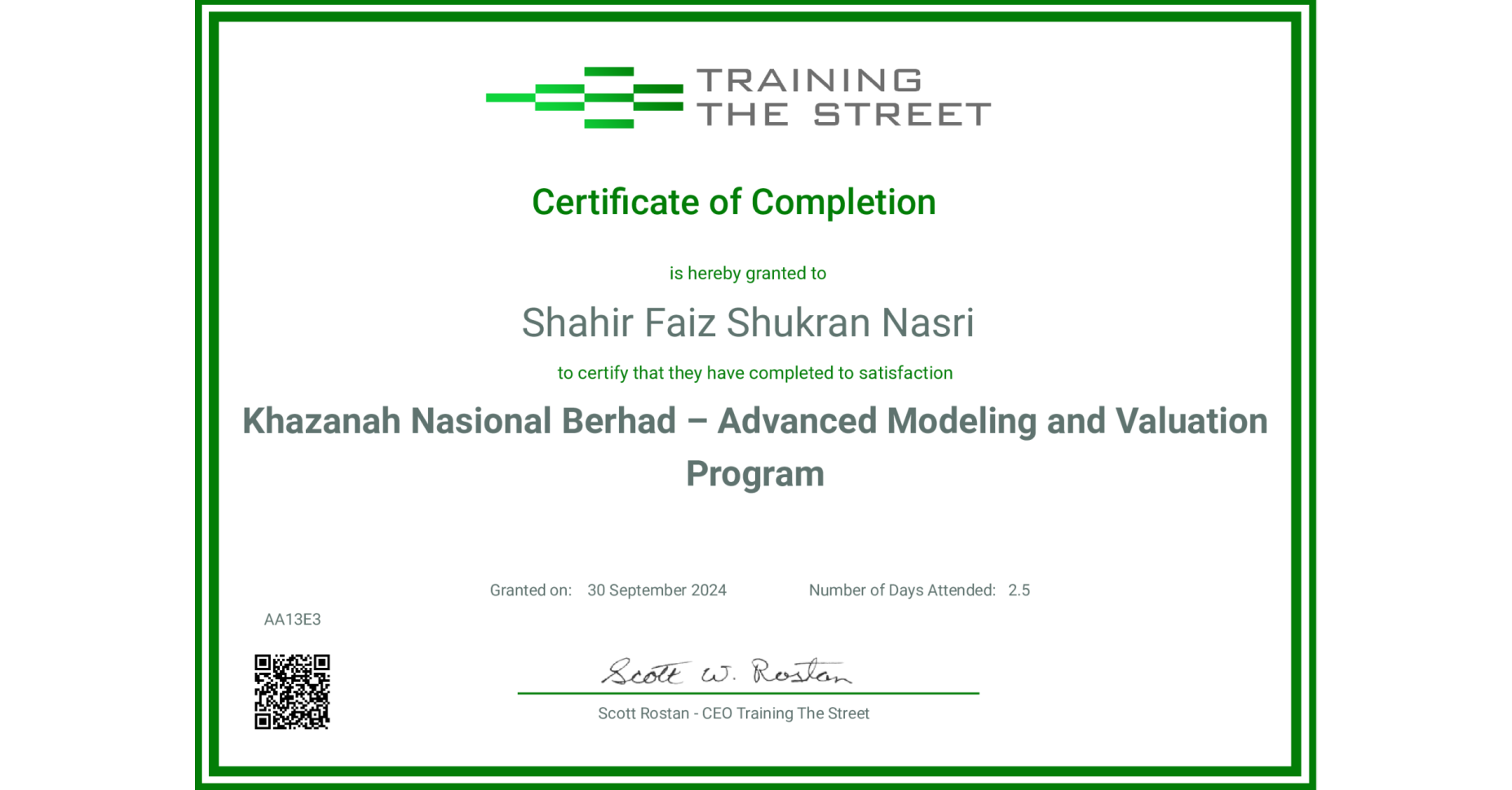 Training The Street - Diplomasafe