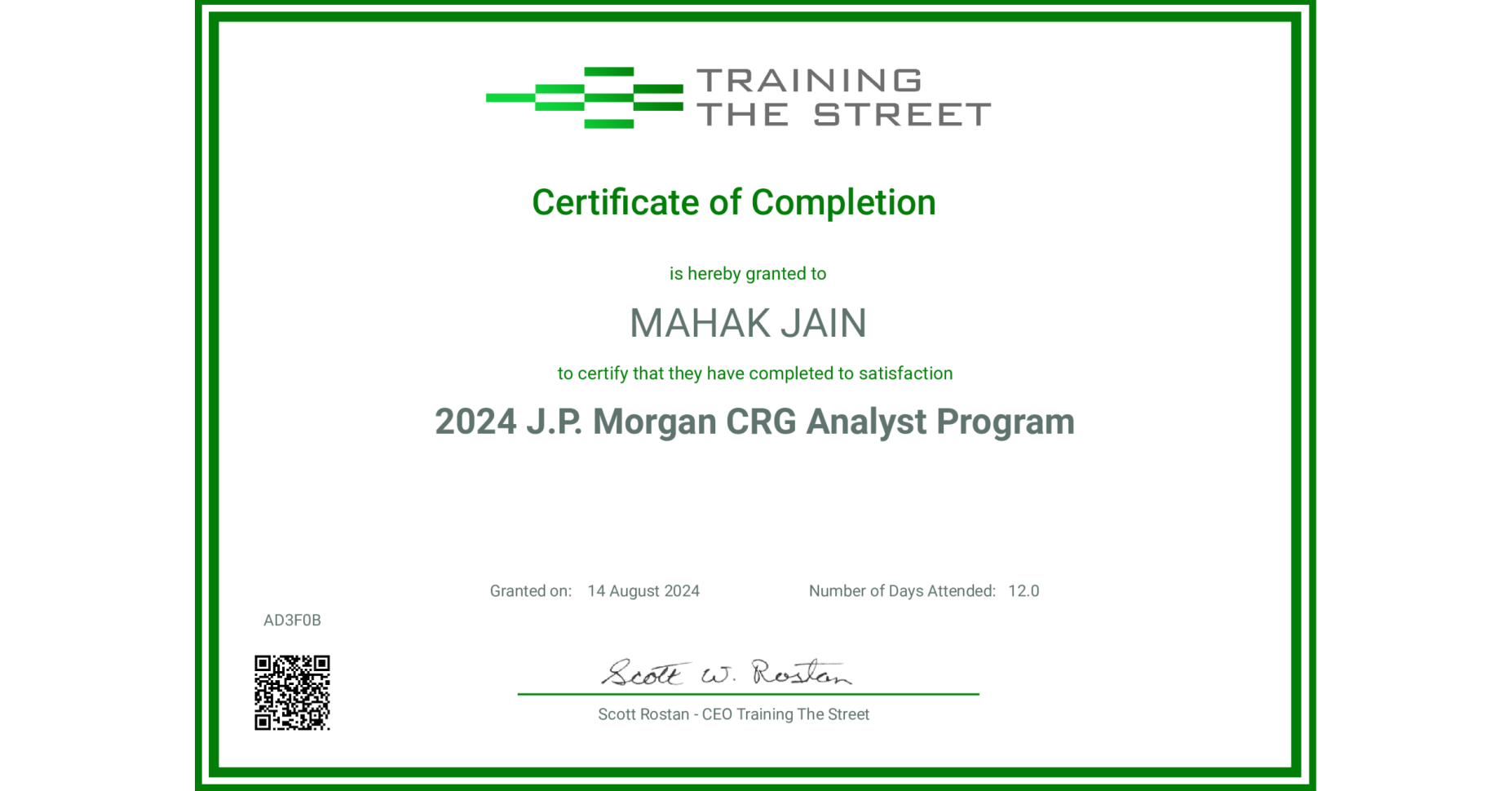 Training The Street - Diplomasafe