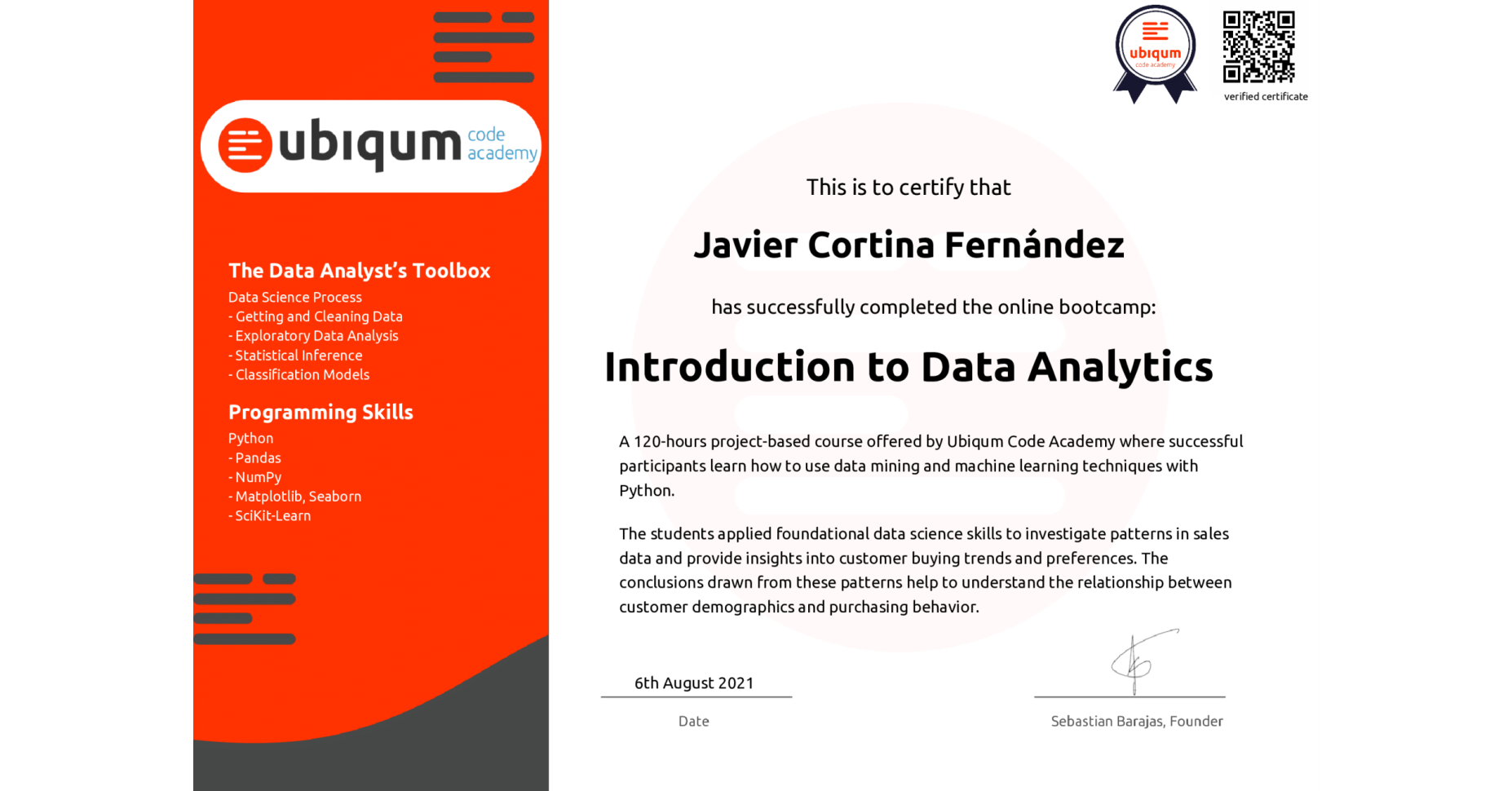 Introduction to Data Analytics - Diplomasafe